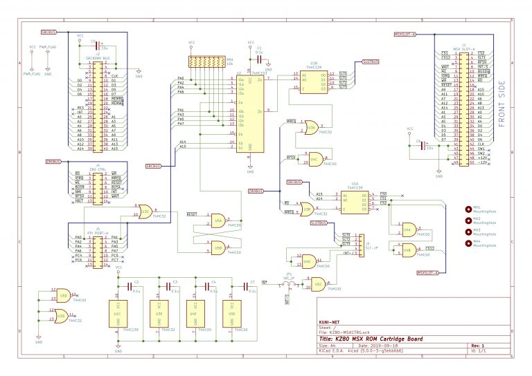 KZ80マイコンを 偽MSX1へ〜ROMカートリッジボード(1) | KUNINET BLOG