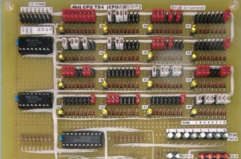 4bit CPU TD4用 ROM代わりのメモリーボード | KUNINET BLOG