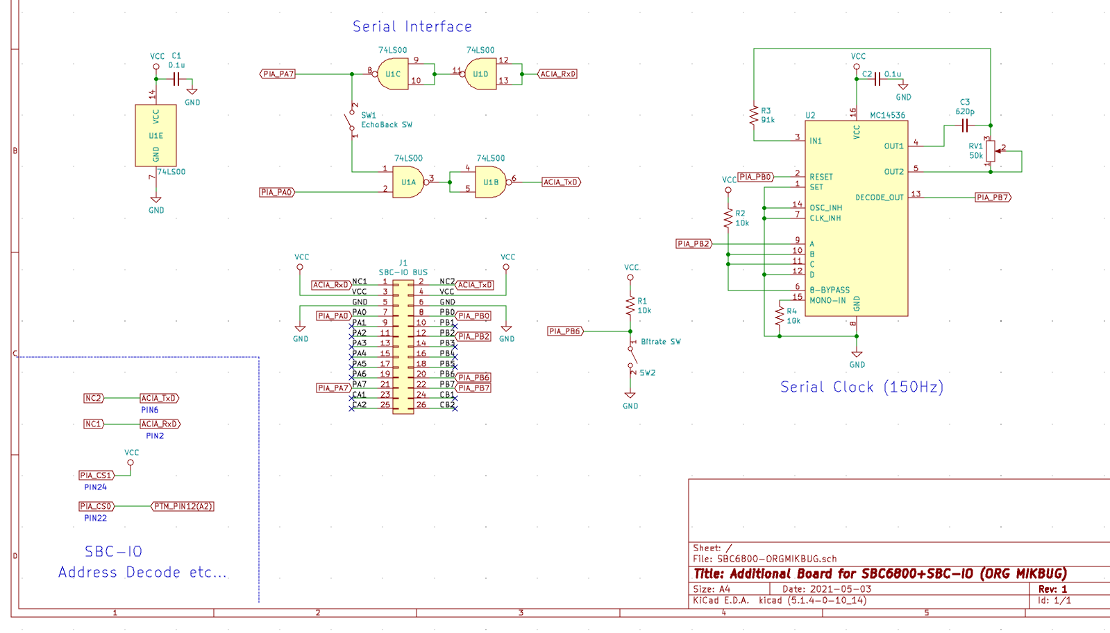 SBC6800とSBC-IOでオリジナルMIKBUG、電大版BASIC | KUNINET BLOG