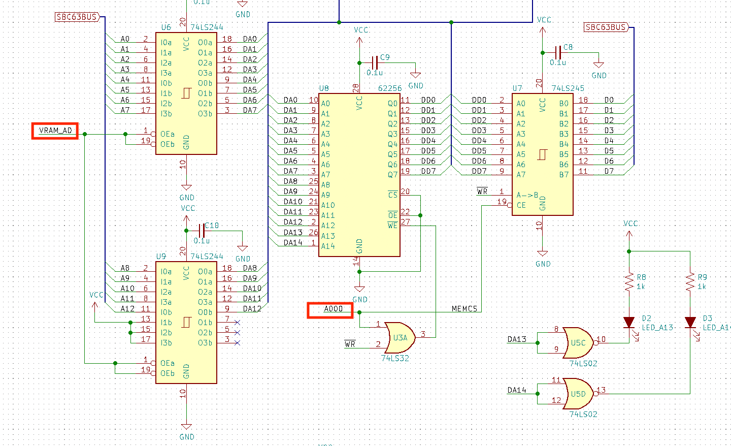 SBC68系用 MC6847 VDG ビデオボード(2) プリント基板化 | KUNINET BLOG