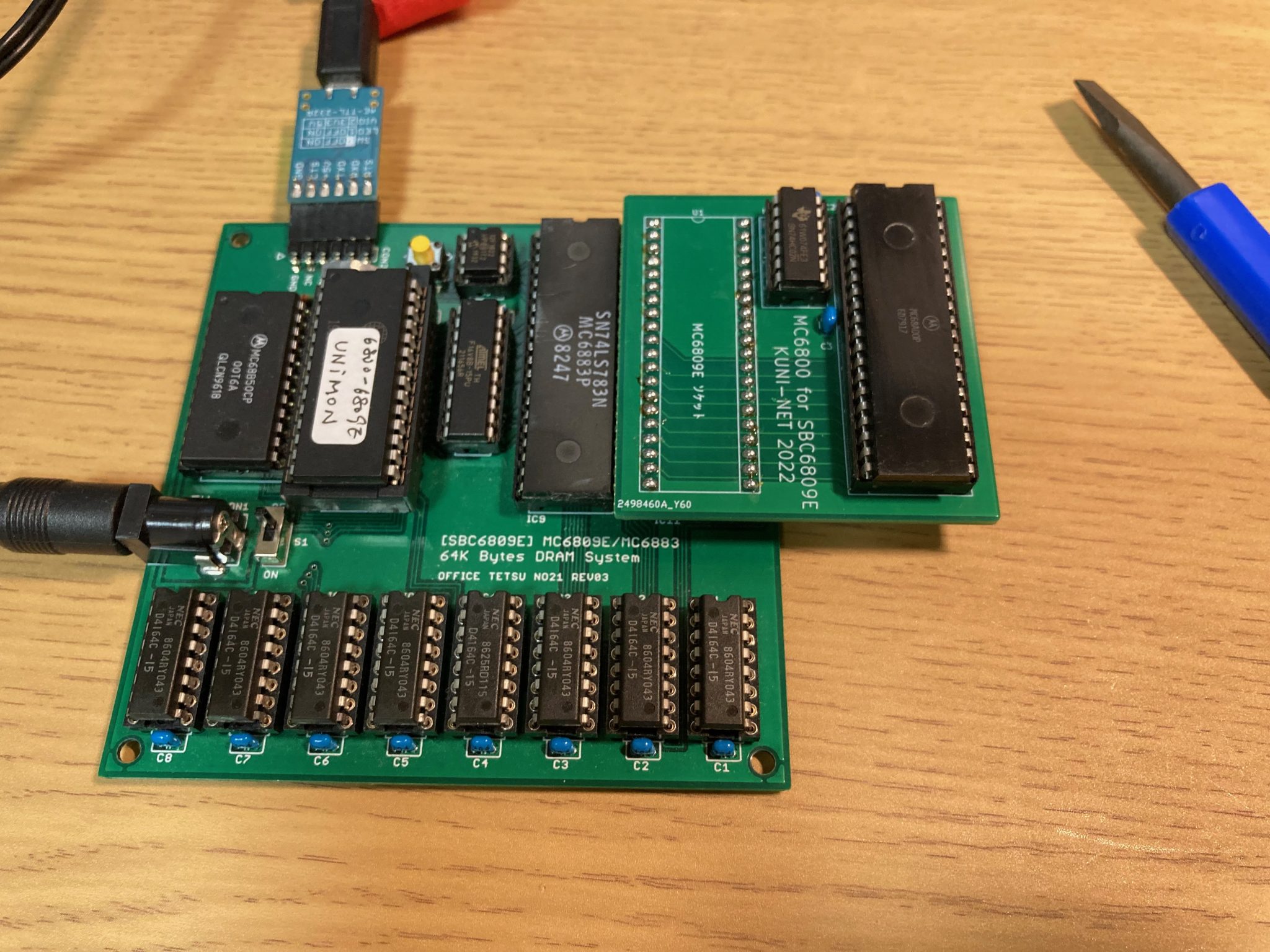 MC6883と68系MPUでDRAMマイコン(2) MC6800変換ボード | KUNINET BLOG